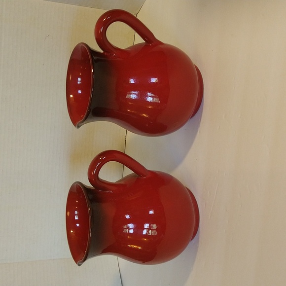 M Made In Italy | Dining | Vguc Set Of Two Red Pitchers Ceramic Made In ...
